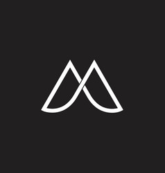 Two hearts and endless loop symbol logo infinity Vector Image