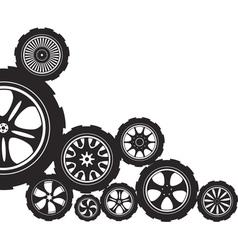 Car wheel with suspension parts Royalty Free Vector Image