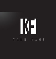 Kf k f letter modern logo design with yellow Vector Image