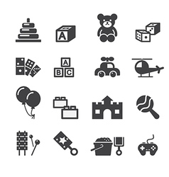 Toys icons collection Royalty Free Vector Image