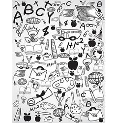 Mathematics doodle hand drawn school set Vector Image