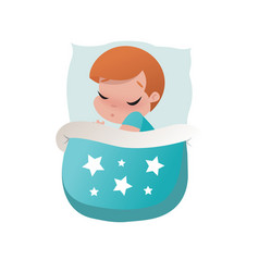 A young boy sleeping Royalty Free Vector Image