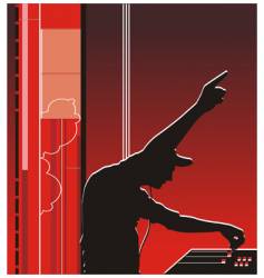 Dj in work Royalty Free Vector Image - VectorStock