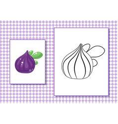 Circle violet color kindergarten worksheet Vector Image