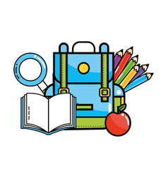 School study element cartoon Royalty Free Vector Image