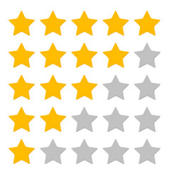 Five 5 star rank sign Royalty Free Vector Image