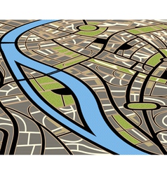 Abstract city map with infographic elements Vector Image