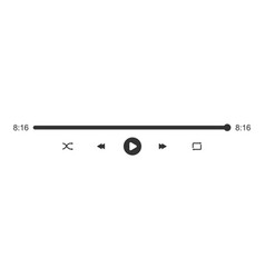 Video or music player interface with loading Vector Image