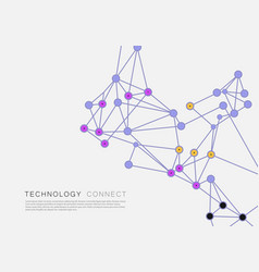 Abstract brain neural network poster design Vector Image