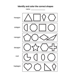 Geometry shape matching game educational Vector Image