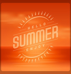 Retro summer design poster Royalty Free Vector Image