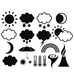 Weather icon set Royalty Free Vector Image - VectorStock