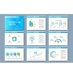 Blue abstract presentation templates infographic Vector Image