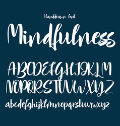 Hand drawn alphabet calligraphy letters Royalty Free Vector