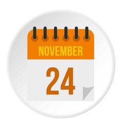 November calendar flat template Royalty Free Vector Image