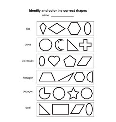 Geometry shape matching game educational Vector Image