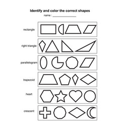 Geometry shape matching game educational Vector Image