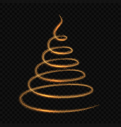 Circle golden light tracing effect Royalty Free Vector Image