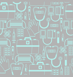 First aid kit equipment Royalty Free Vector Image