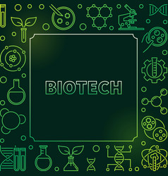 Biotechnology colorful outline concept Royalty Free Vector