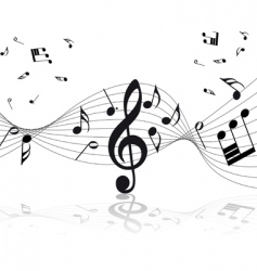 Sound wave sheet music notes Royalty Free Vector Image