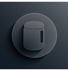 Dark circle icon eps10 Royalty Free Vector Image