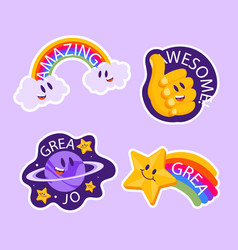 Good job work comic text sound effects pop art Vector Image