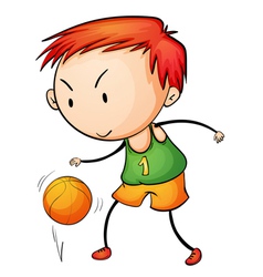 Cute little boy looking up Royalty Free Vector Image