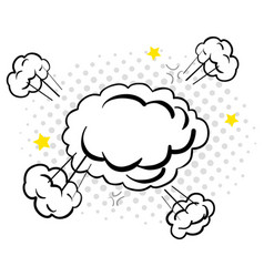 Bomb explosion comic style templates Royalty Free Vector