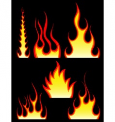 Fire patterns set Royalty Free Vector Image - VectorStock