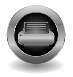 Metallic speech button Royalty Free Vector Image
