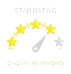 Stars shaped circle white background Royalty Free Vector