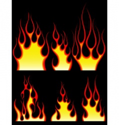 Fire patterns set Royalty Free Vector Image - VectorStock