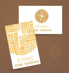 Ethnic traditions logo Royalty Free Vector Image