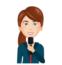 Isolated male news reporter Royalty Free Vector Image