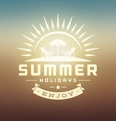 Retro summer design poster Royalty Free Vector Image