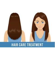 Hair care treatment Royalty Free Vector Image - VectorStock