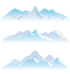 Green mountains flat style isolated Royalty Free Vector