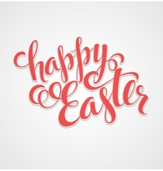 Happy easter typography background with wreath Vector Image