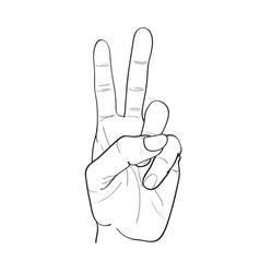 Sign language number 5 Royalty Free Vector Image