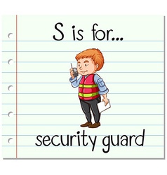 Flashcard letter s is for sweet Royalty Free Vector Image