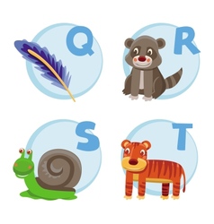 Vulture funny alphabet animal Royalty Free Vector Image