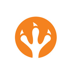 Foot podiatry logo template Royalty Free Vector Image