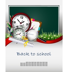 Hand drawn back to school vintage background Vector Image