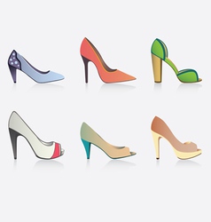 Shoes and sandals women spring or summer footwear Vector Image