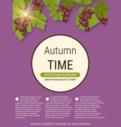 Grape square frame Royalty Free Vector Image - VectorStock