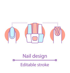 Nail shape icons Royalty Free Vector Image - VectorStock