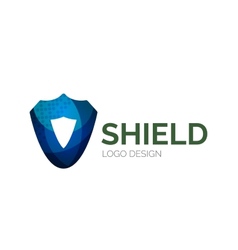 Cyber security logo with shield and check mark Vector Image