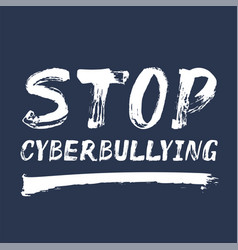 Stop cyber bullying banner graphic Royalty Free Vector Image