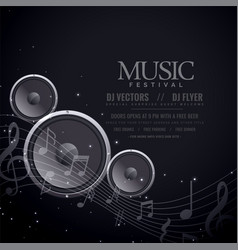 Music background with notes and text space Vector Image